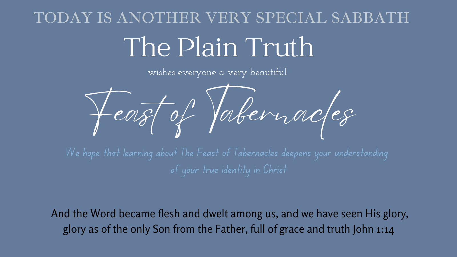 Today is the Feast of Tabernacles- and what it means for YOU! - The ...